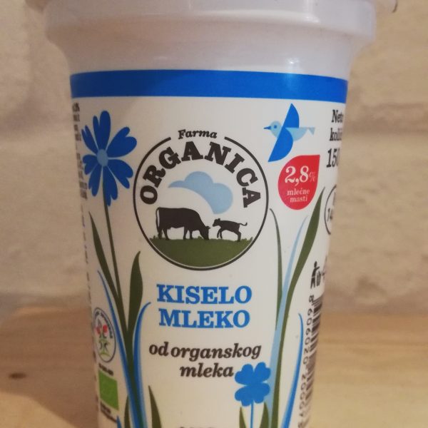 Organsko kiselo mleko u čaši 2,8% mm (150g) :: VRANIĆ ORGANIĆ